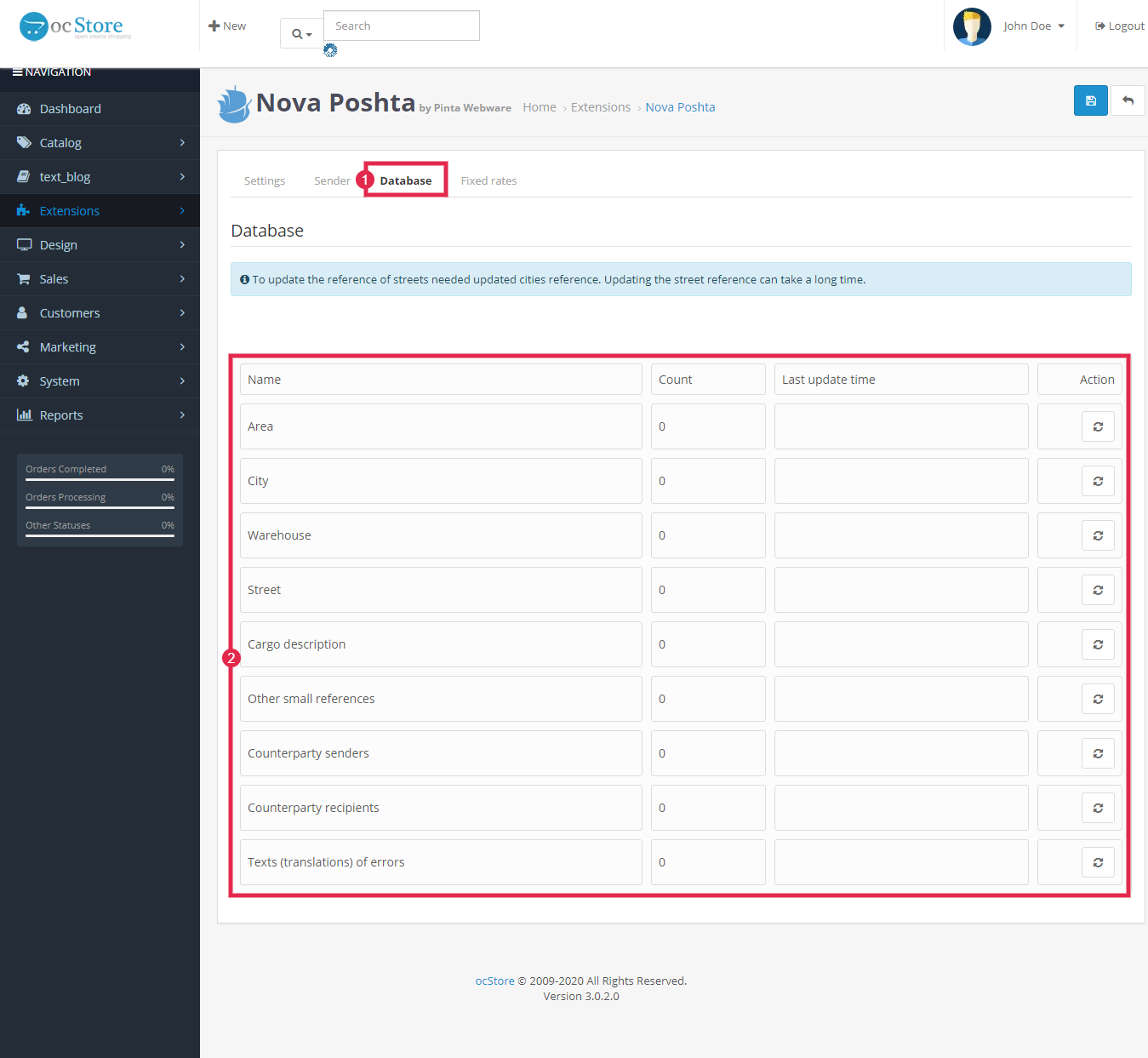 Instruction Nova Poshta - Simple Delivery for Opencart